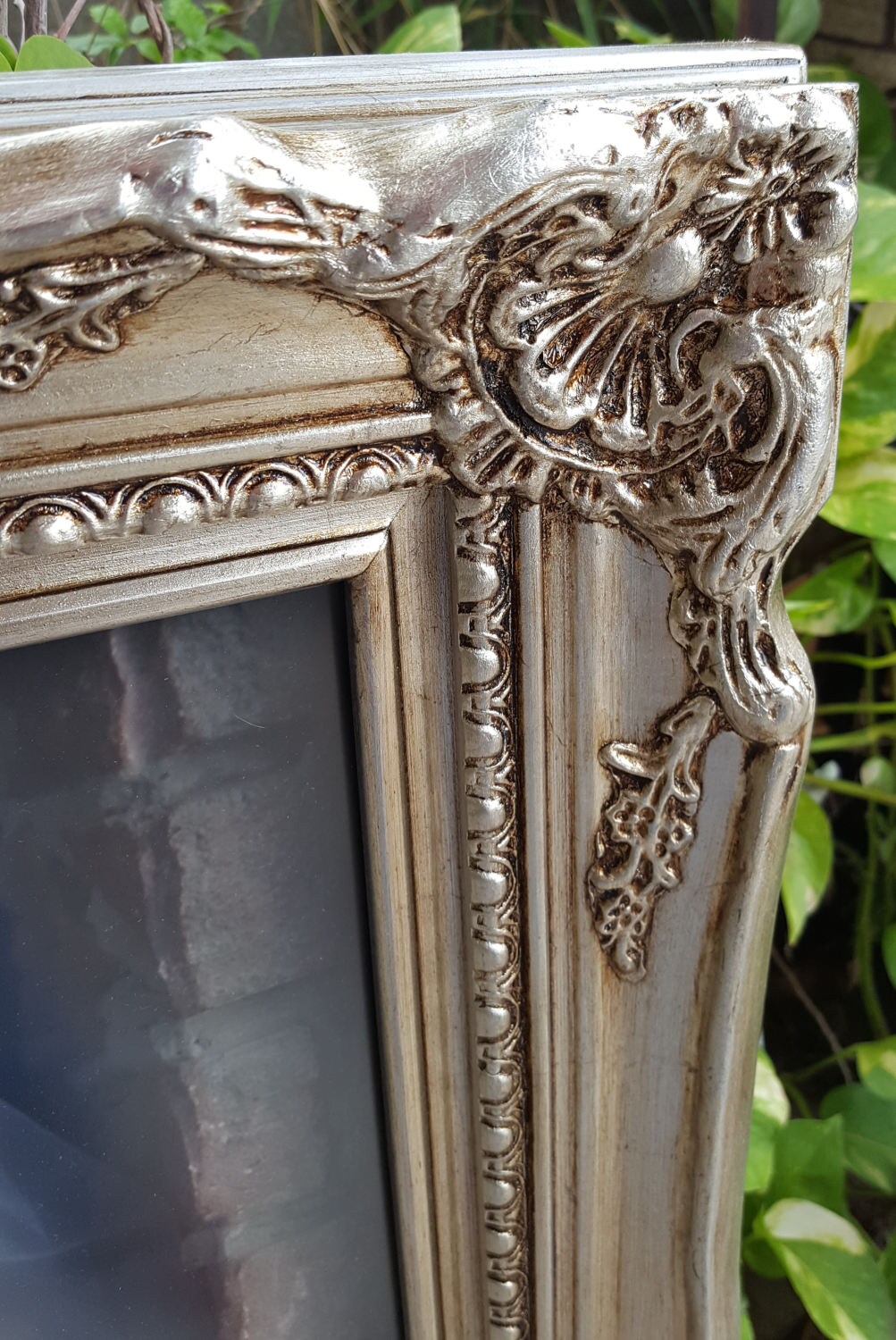 Classic Colonial Style Wood Picture Frame silver leaf | Etsy