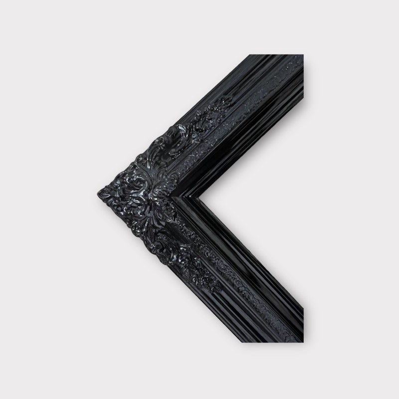 Gloss Black Picture Frame - Etsy