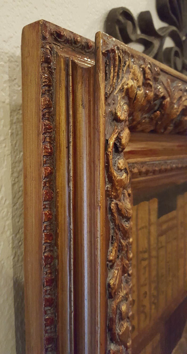 Colonial Style Frame gold leaf canvas frame antique | Etsy