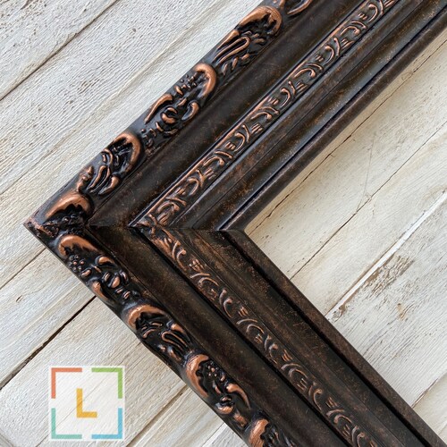 Antique Style Low Profile Frame. Ornate Wood Picture Frame - Etsy