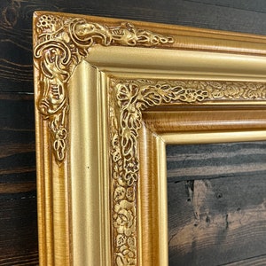 Traditional Compo Ornate Wood Frame, Light Gold , Wood Picture Frame ...