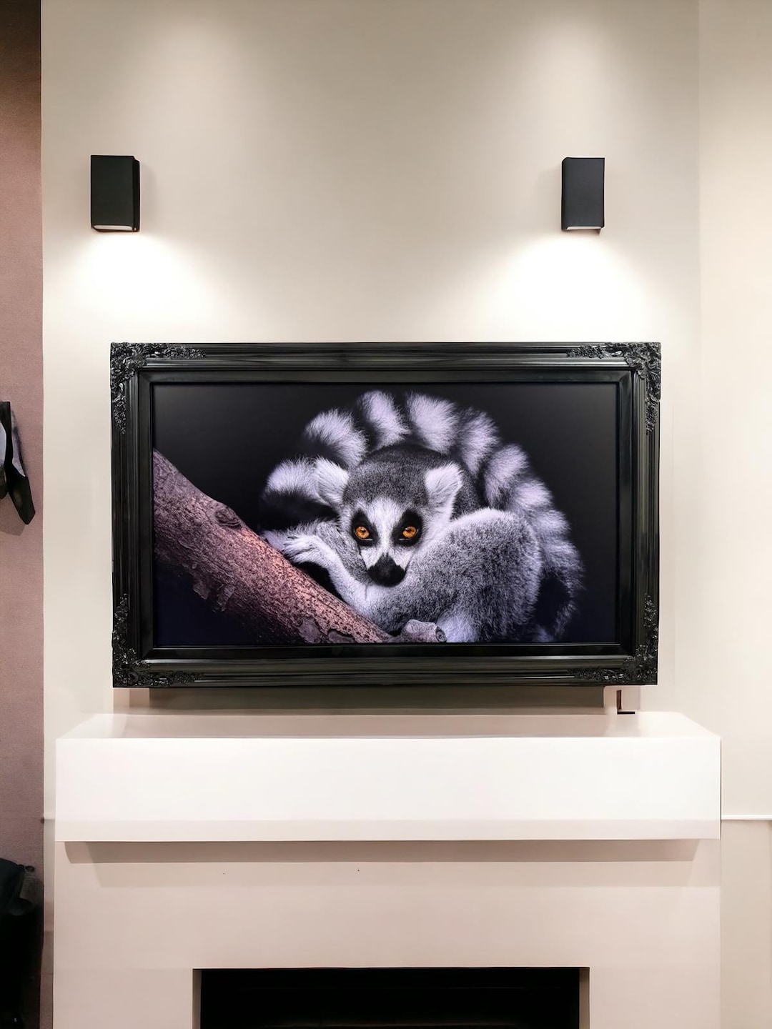 Ornate Frame for Samsung the Frame TV, Glossy Black , the Frame TV 32 ...