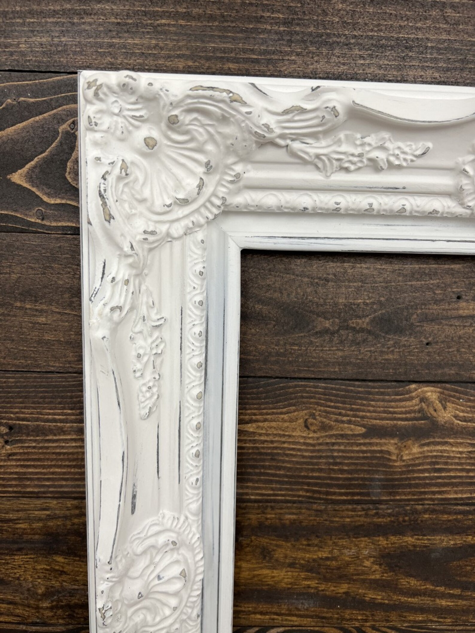 Classic Colonial Style Wood Picture Frame,distressed White Frame ...
