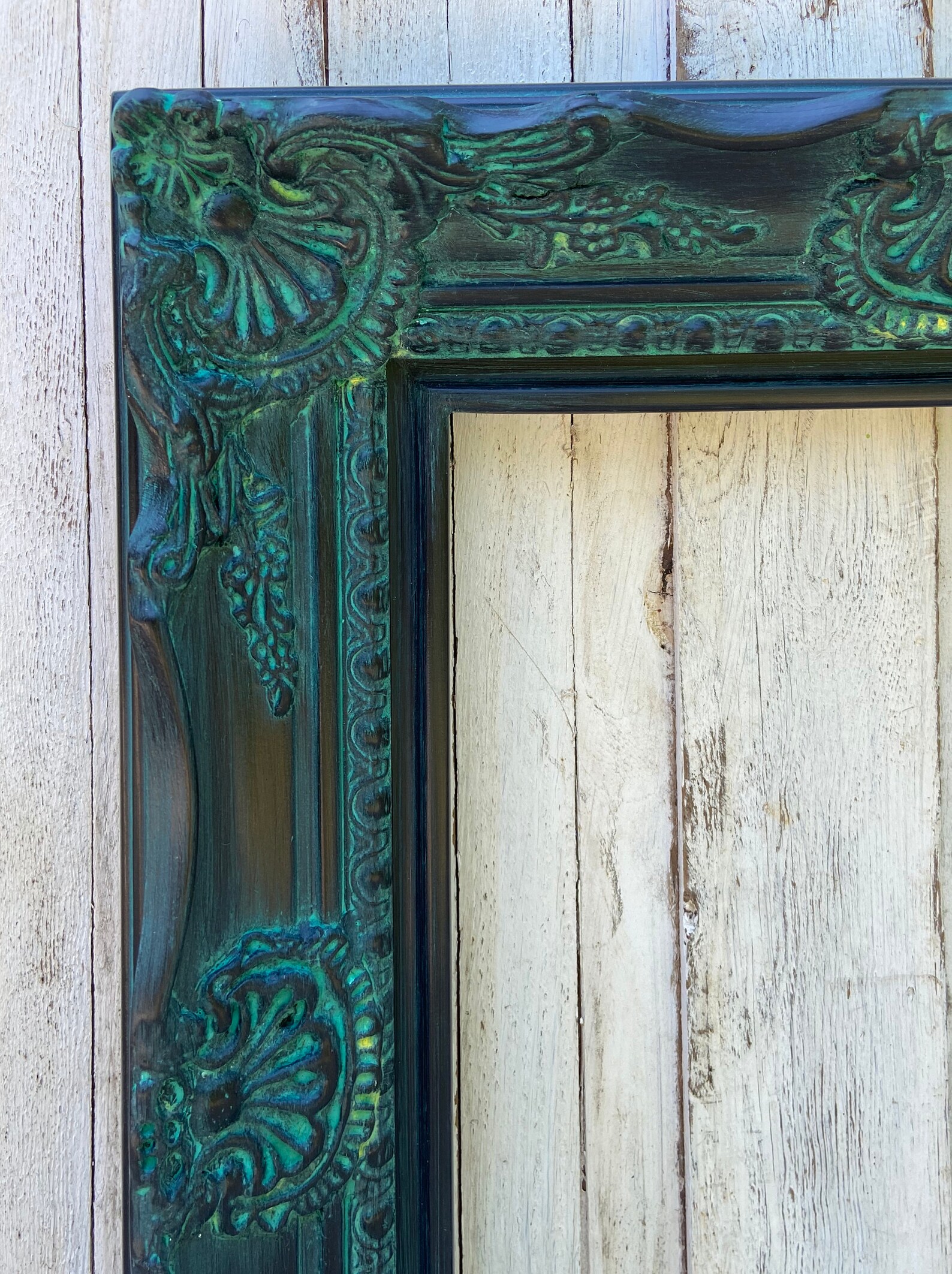 Classic Colonial Style Wood Picture Frame Distressed ornate | Etsy