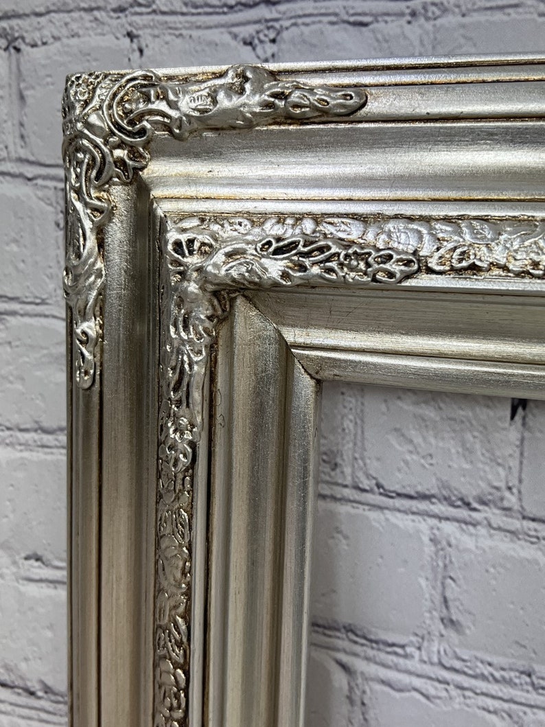 Traditional Compo Ornate Wood Frame Silver Leaf Frame Wood - Etsy