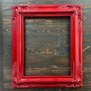 Traditional Compo XL Ornate Corners Wood Frame, High Gloss RED ...