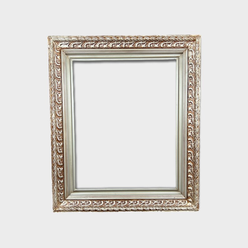 Silver Leaf Wood Picture Frame Ornate Frame Botanical - Etsy