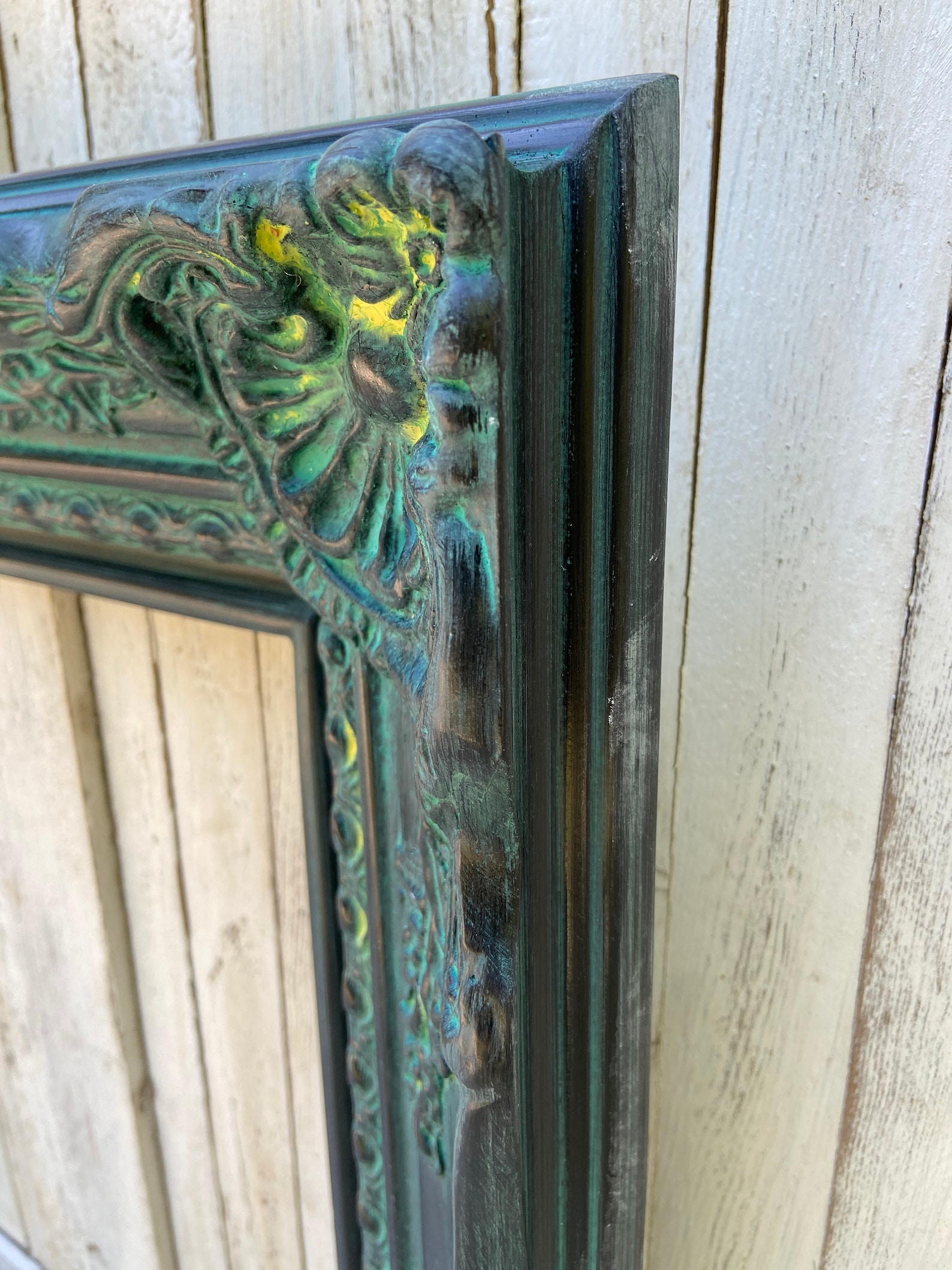 Classic Colonial Style Wood Picture Frame Distressed ornate | Etsy