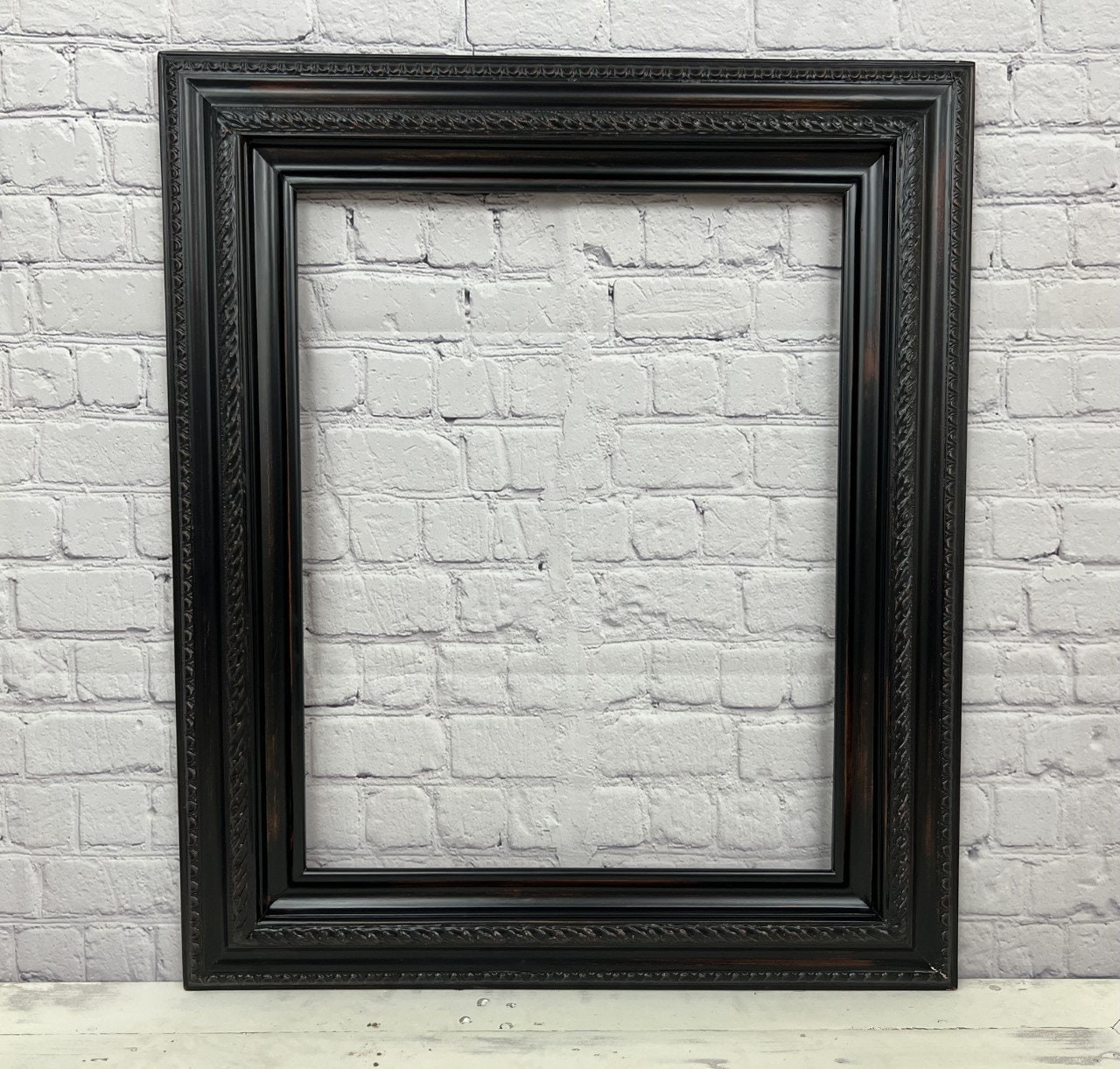 Distressed Black Picture Frame Vintage Picture Frame Antique - Etsy