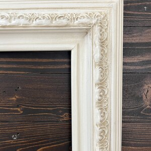 Custom Wood Frame With Compo Ornate Trim, IVORY FINISH Frame,canvas ...