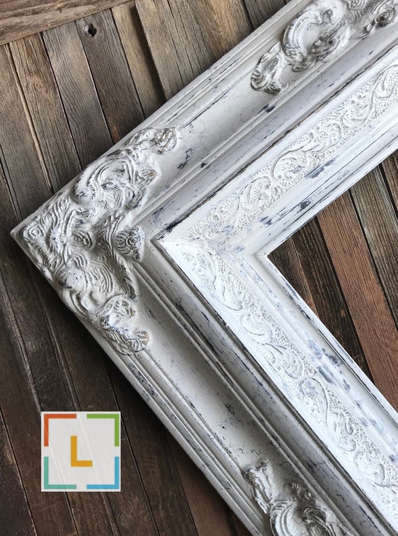 Ornate White Frame