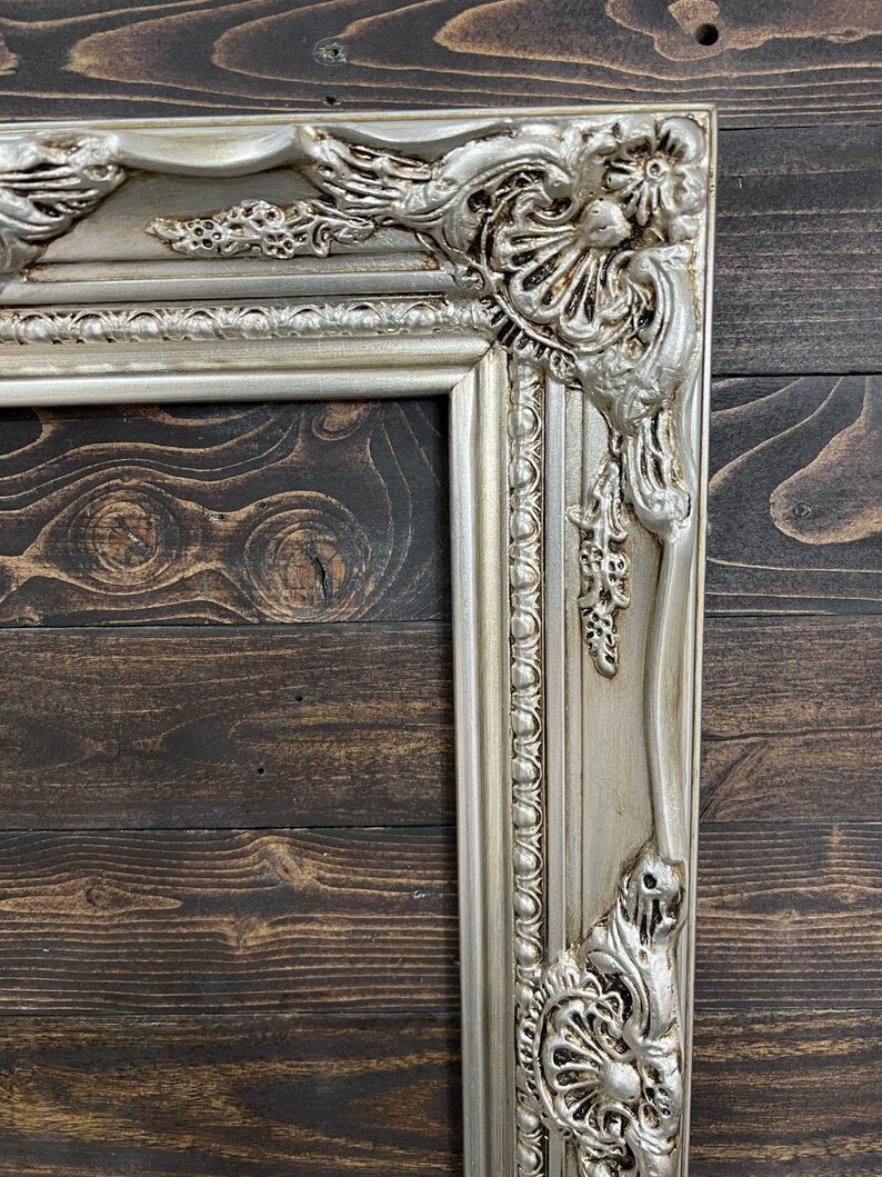 Classic Colonial Style Wood Picture Frame Silver Leaf - Etsy