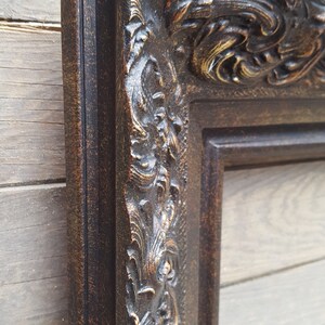 Victorian Style Wood Picture Frame Distressed Bronzewedding | Etsy