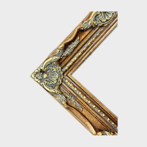 Baroque Style Frame Antique Gold Canvas Frame Photo Picture - Etsy