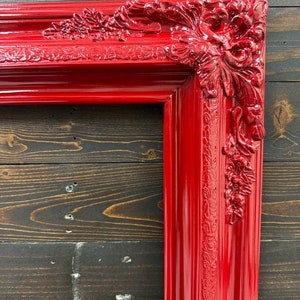 Traditional Compo XL Ornate Corners Wood Frame, High Gloss RED ...