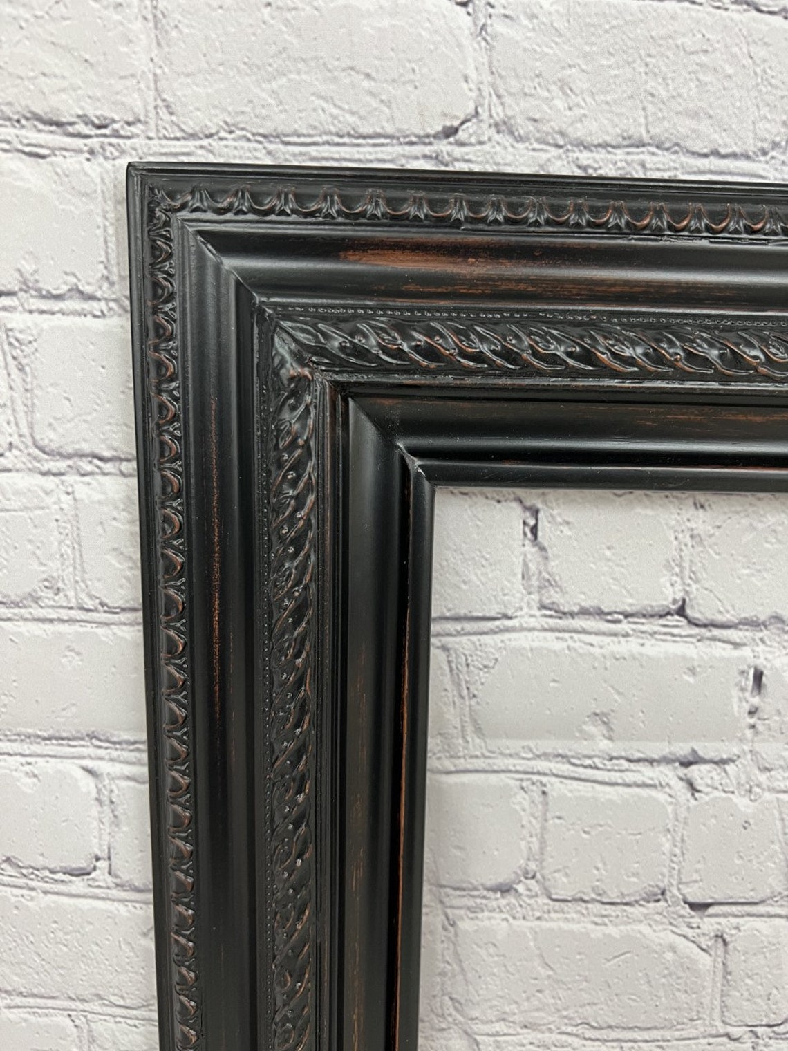 Distressed Black Picture Frame Vintage Picture Frame Antique - Etsy