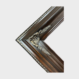 Classic Victorian Style Wood Picture Frame, DARK WALNUT With GOLD ...