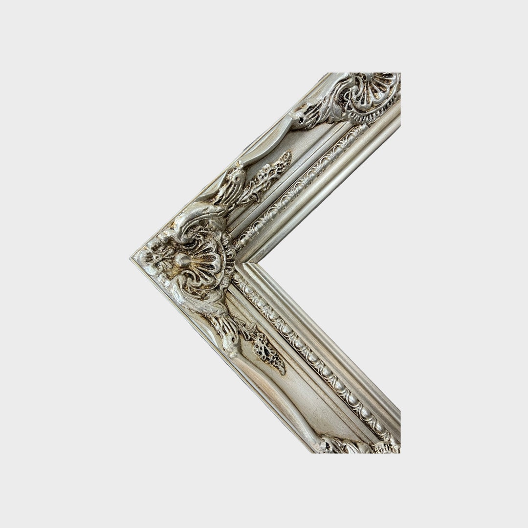 Classic Colonial Style Wood Picture Frame, Silver Leaf Frame,canvas ...