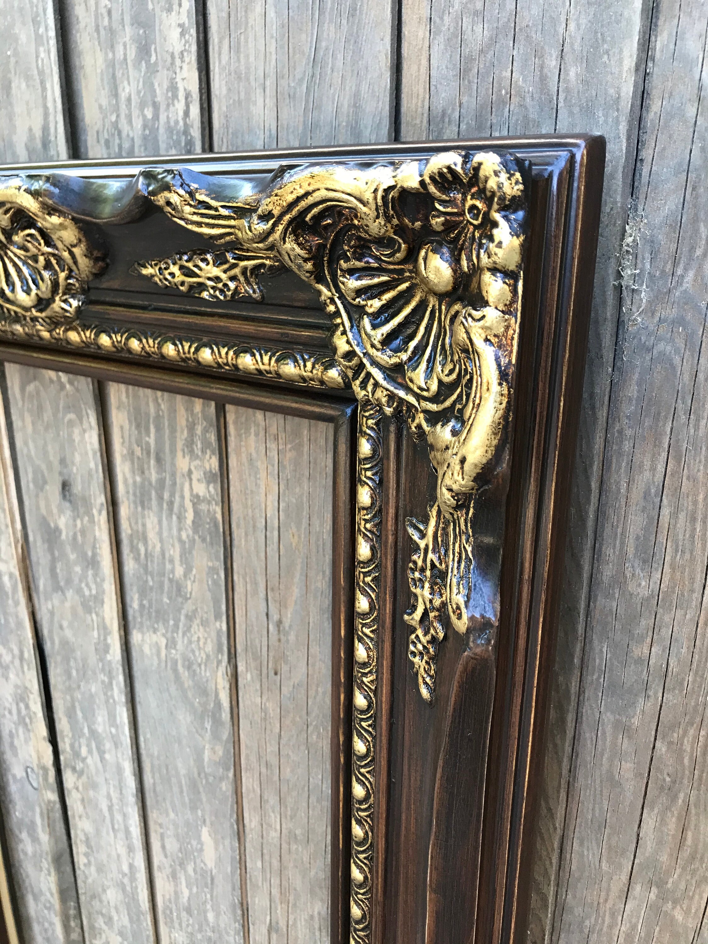 Classic Colonial Style Wood Picture Frame, Dark Walnut ,ornate Frame ...