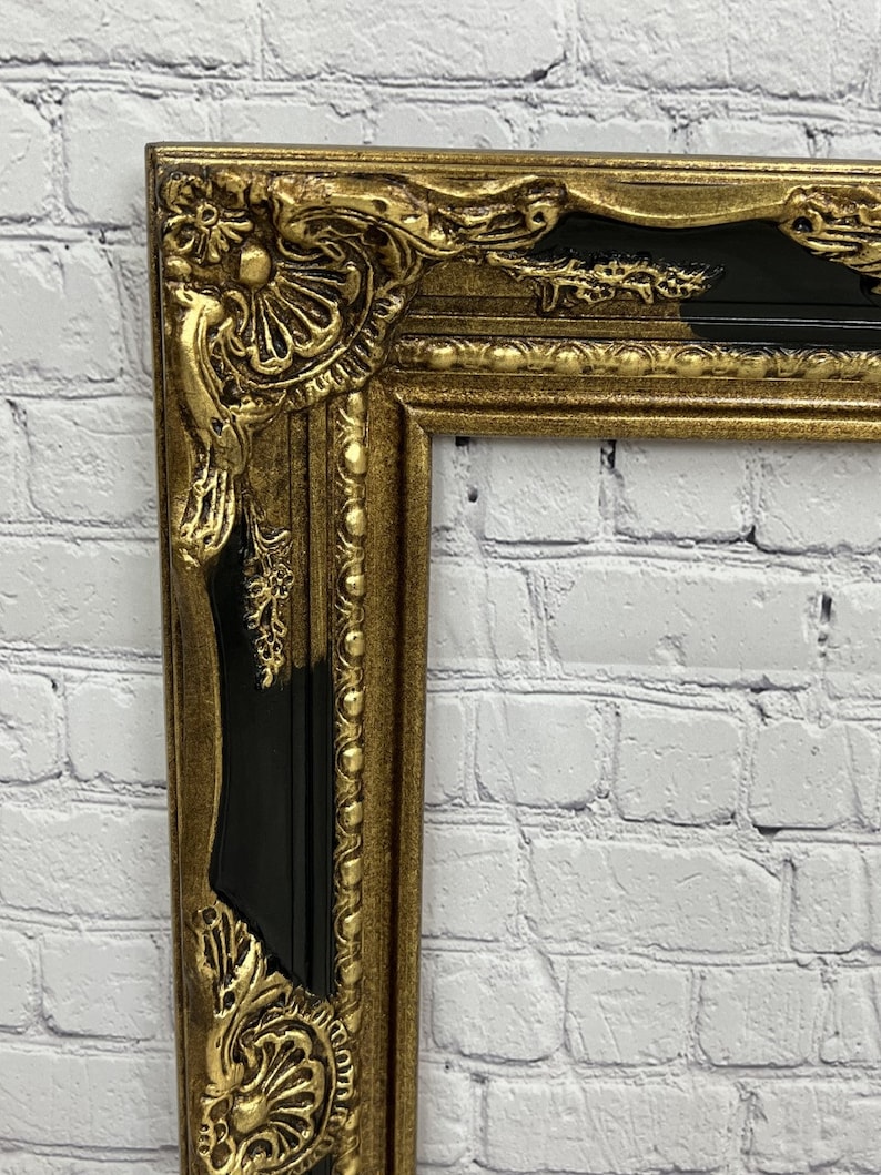 Classic Colonial Style Wood Picture Frame Gold Leaf Frame | Etsy