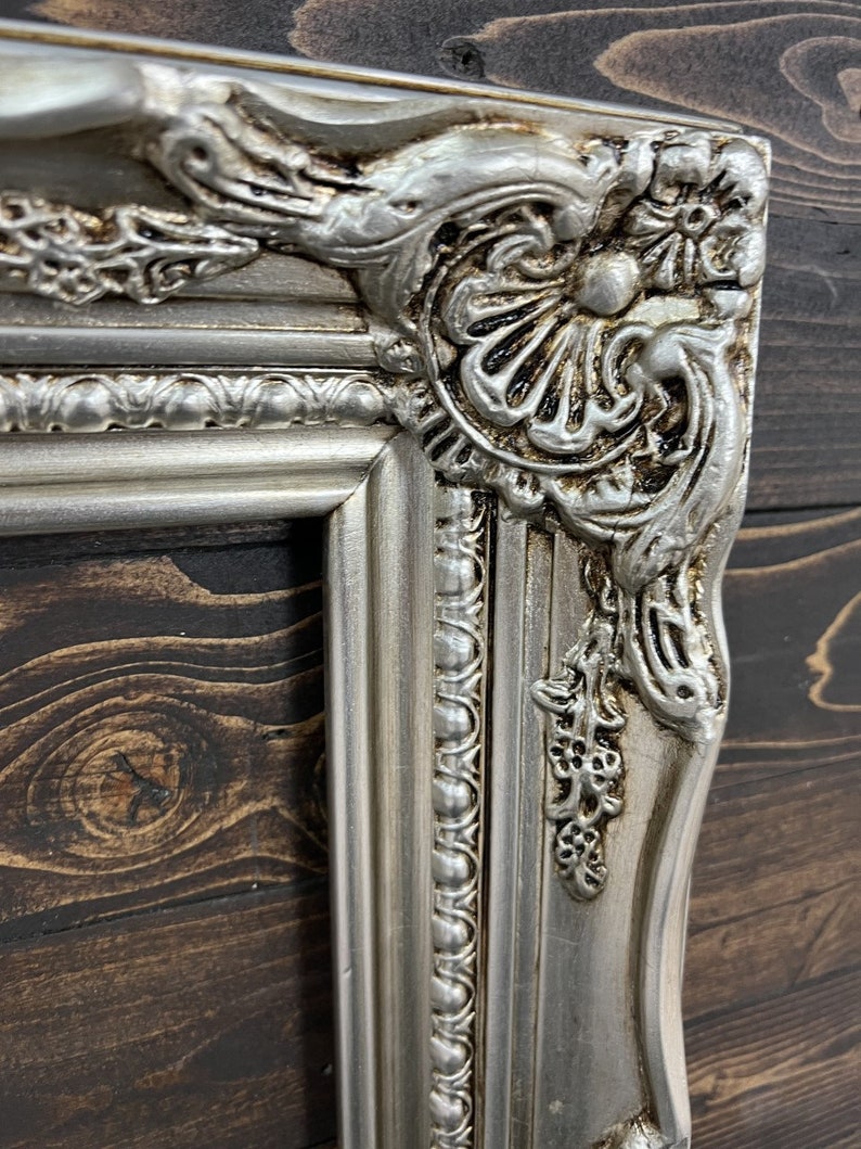 Classic Colonial Style Wood Picture Frame Silver Leaf - Etsy