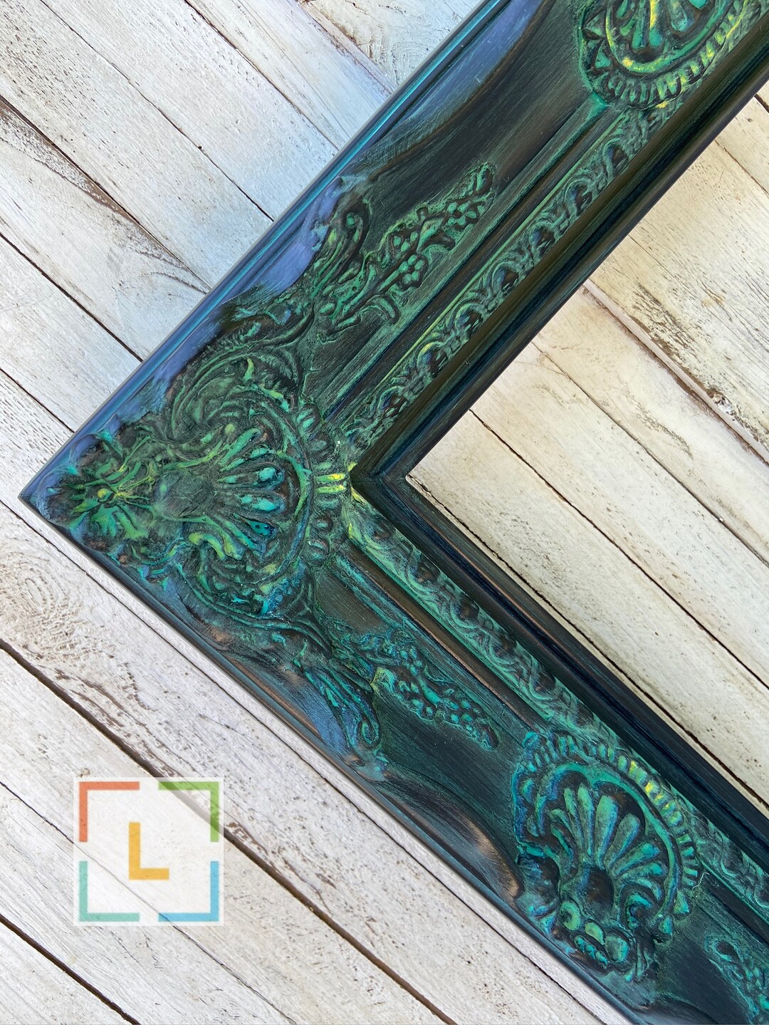 Classic Colonial Style Wood Picture Frame Distressed ornate - Etsy