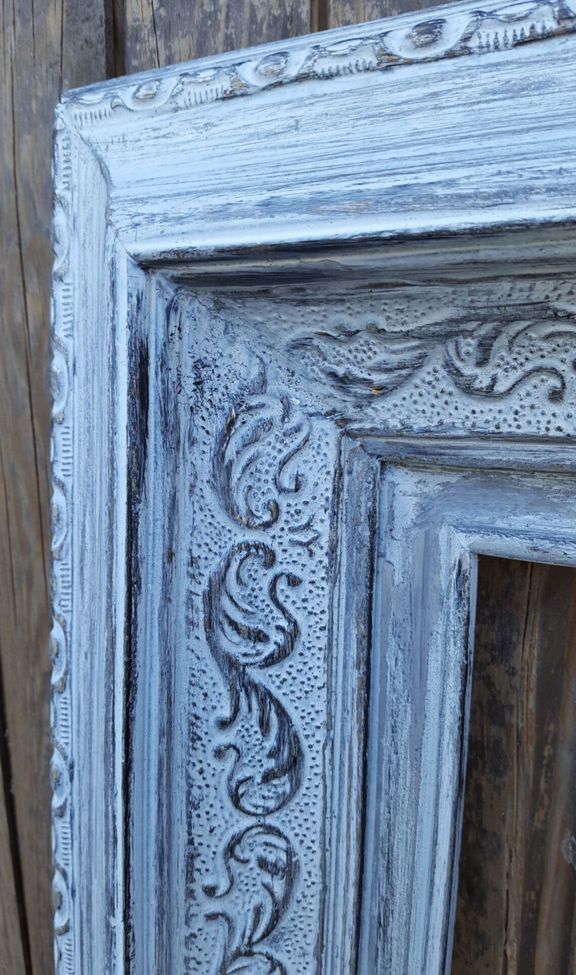 Victorian Shabby Chic Style Frame, White Wash, Canvas Frame, Photo ...