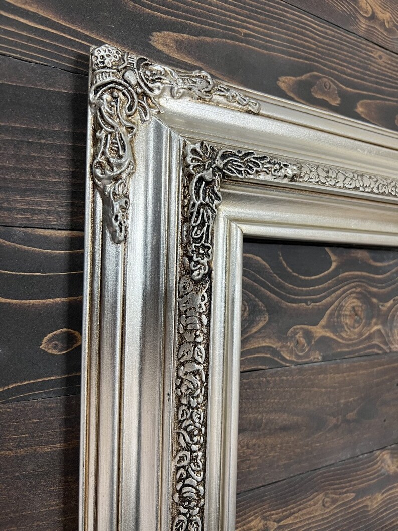 Traditional Compo Ornate Wood Frame Silver Leaf Frame Wood - Etsy