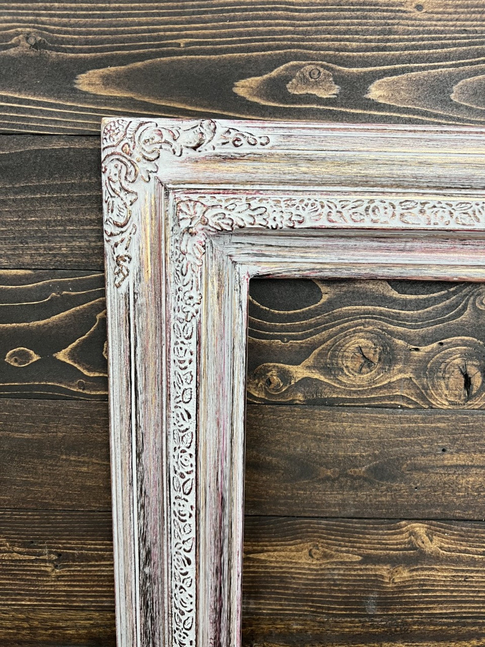 Traditional Compo Ornate Wood Frame Rose Gold Wood Picture - Etsy