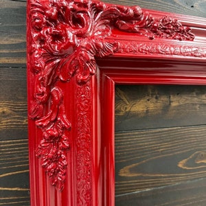 Traditional Compo XL Ornate Corners Wood Frame, High Gloss RED ...