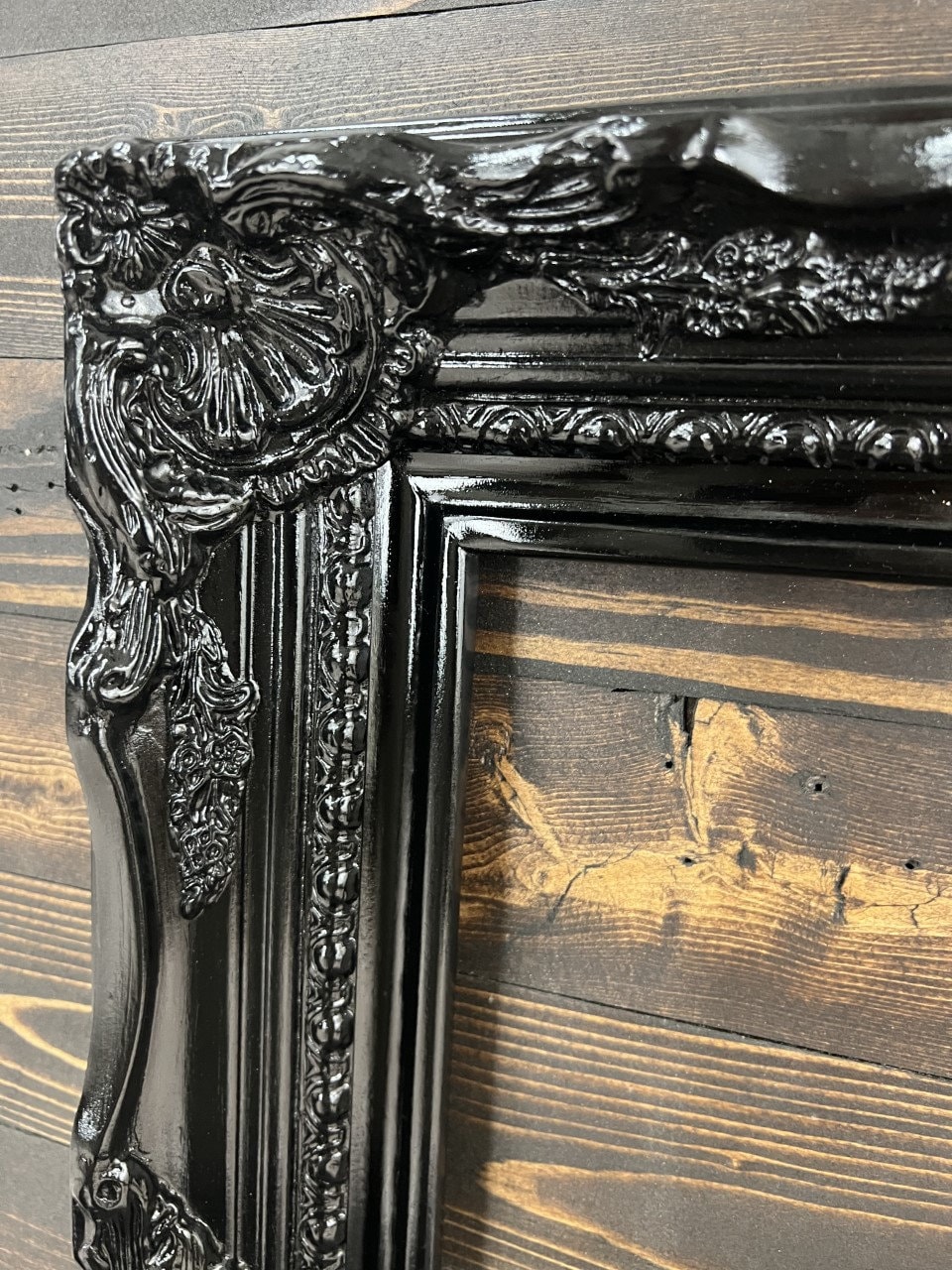Classic Colonial Style Wood Picture Frame HIGH GLOSS BLACK - Etsy