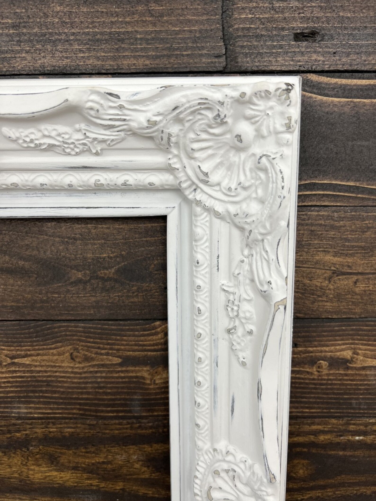 Classic Colonial Style Wood Picture Frame,distressed White Frame ...