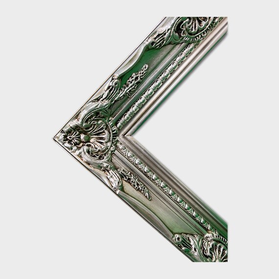 Classic Colonial Style Wood Picture Frame Silver Leaf | Etsy