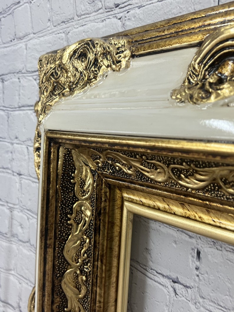 Baroque Colonial Style Frame Antique Goldivory Frameornate - Etsy
