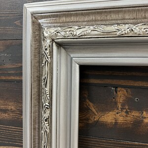 Classic Style Wood Picture Frame, BRUSHED SILVER, Silver Leaf Frame ...