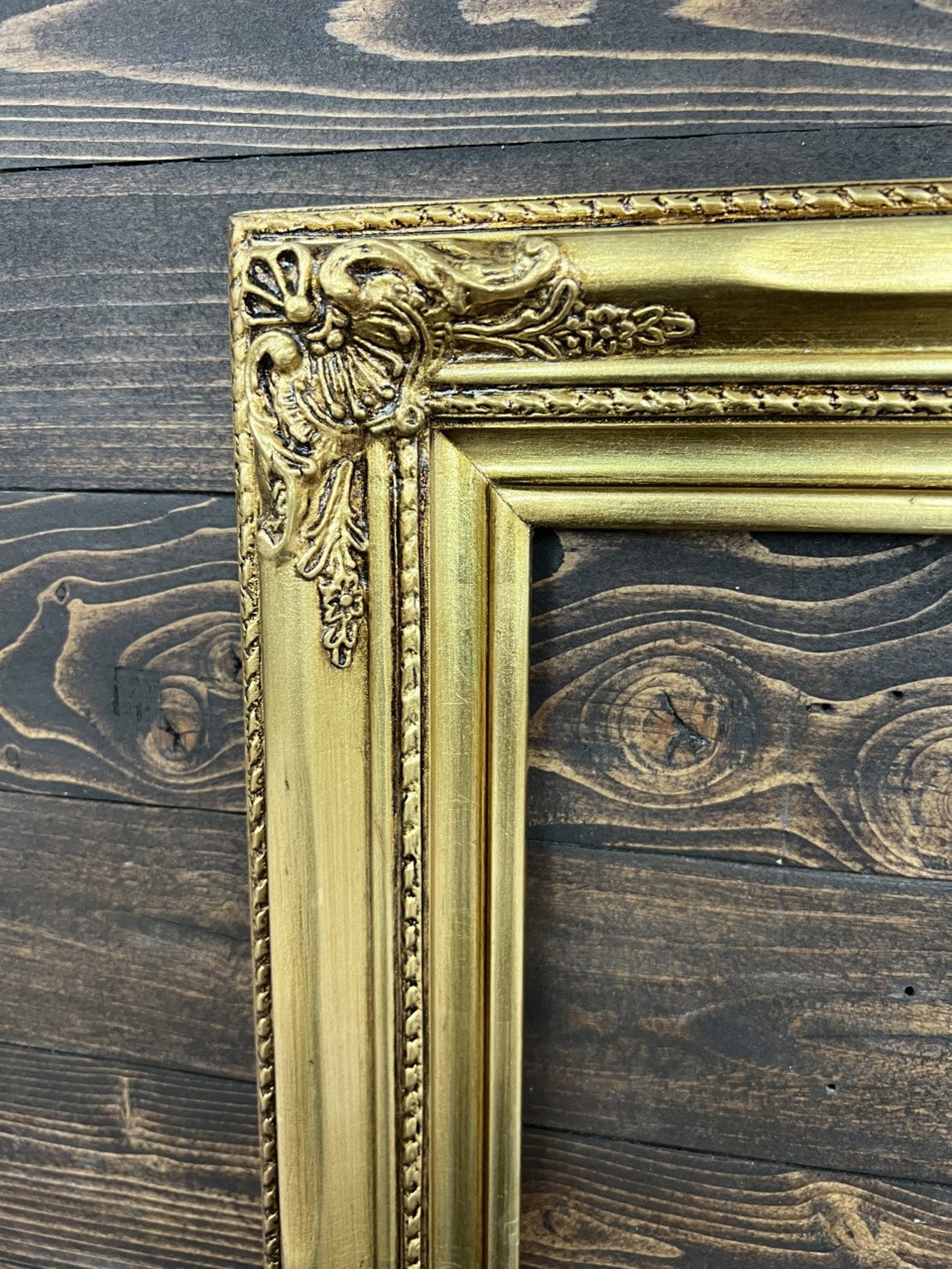 Classic Colonial Narrow Version Ornate Wood Picture Frame - Etsy