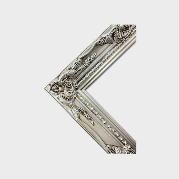 Classic Colonial Style Wood Picture Frame Silver Leaf - Etsy