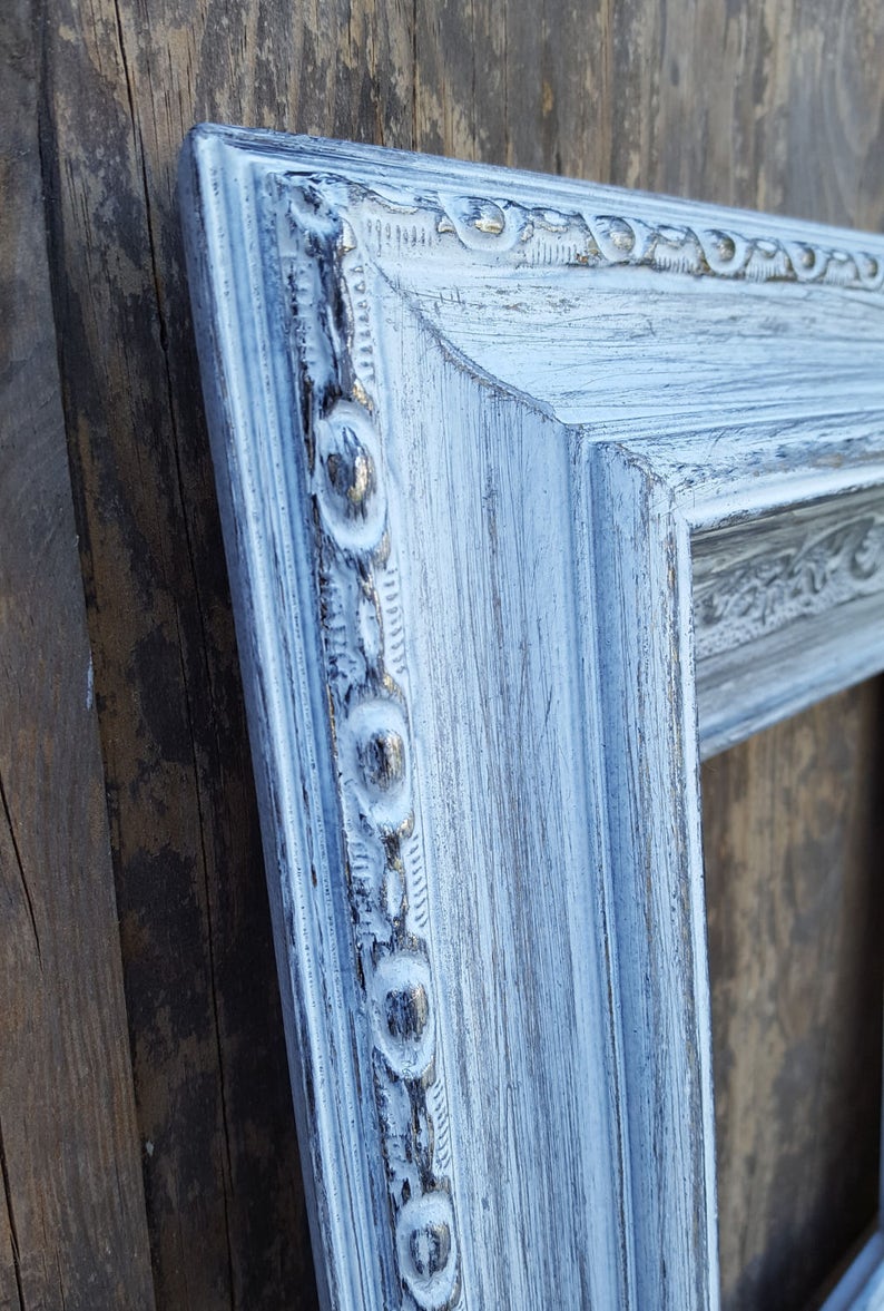 Victorian Shabby Chic Style Frame, White Wash, Canvas Frame, Photo ...