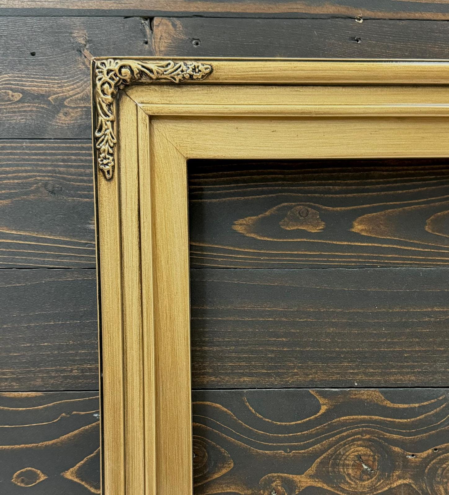 55, 65, & 75 Inch Hisense Canvas TV Ornate Frame, Antique Gold Finish ...