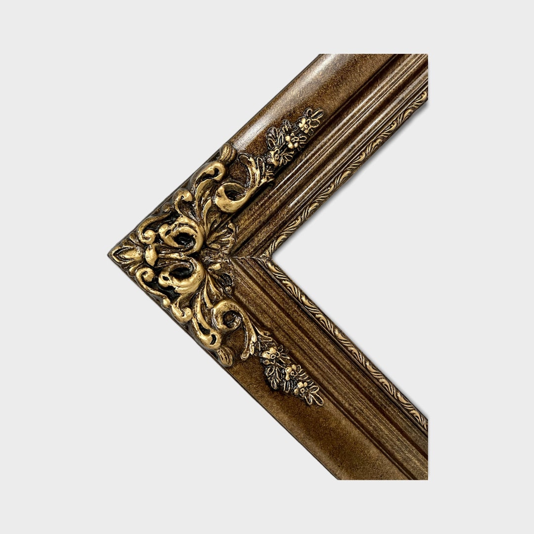 Classic Antique Low Profile Custom Frame, XL Ornate Corners, Vintage ...
