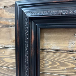 18 X 24 in Stock Ready to Ship, Distressed Black Picture Frame, Vintage ...