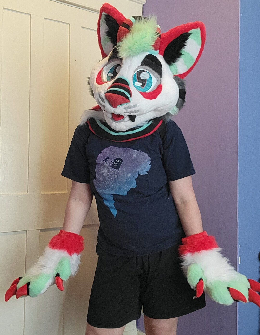 Premade Dragon Cat Fursuit Partial - Head, Paws, Tail, and Wings - Etsy