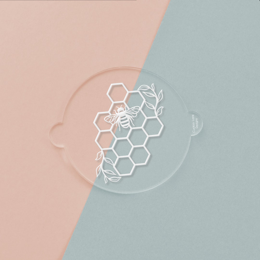 Bee Theme Debosser Embosser Stamp Honeycomb Pattern Cookie and Cupcake ...