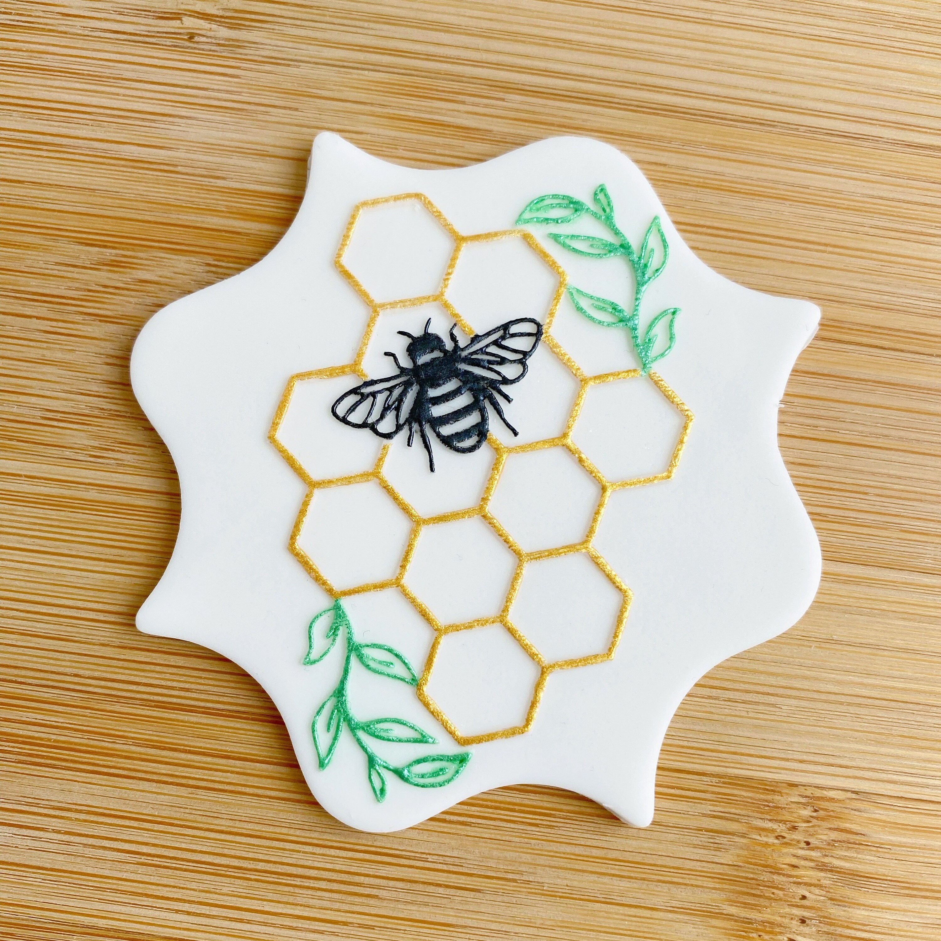 Bee Theme Debosser Embosser Stamp Honeycomb Pattern Cookie | Etsy