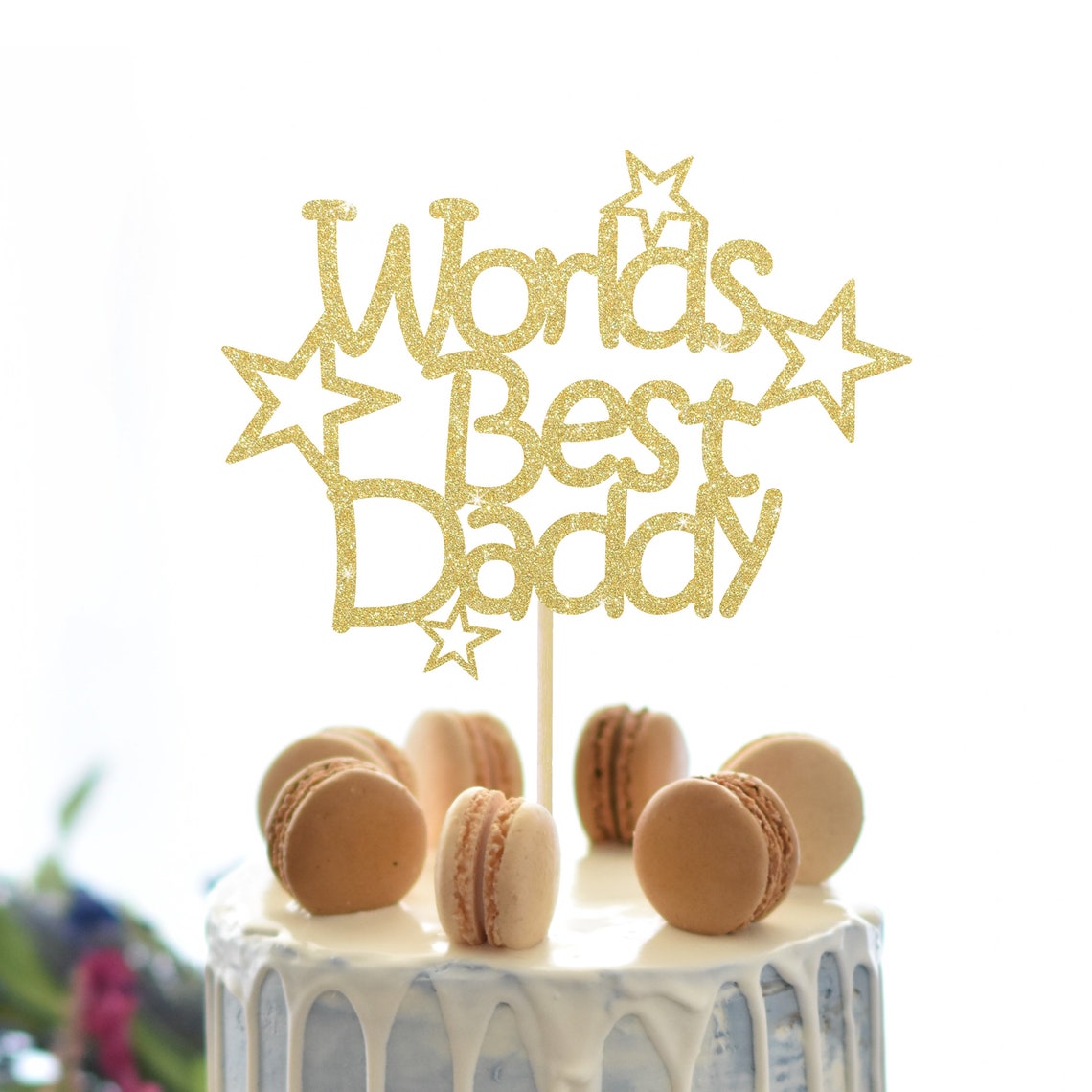 Worlds Best Daddy Cake Topper For Fathers Day / Birthday | Etsy