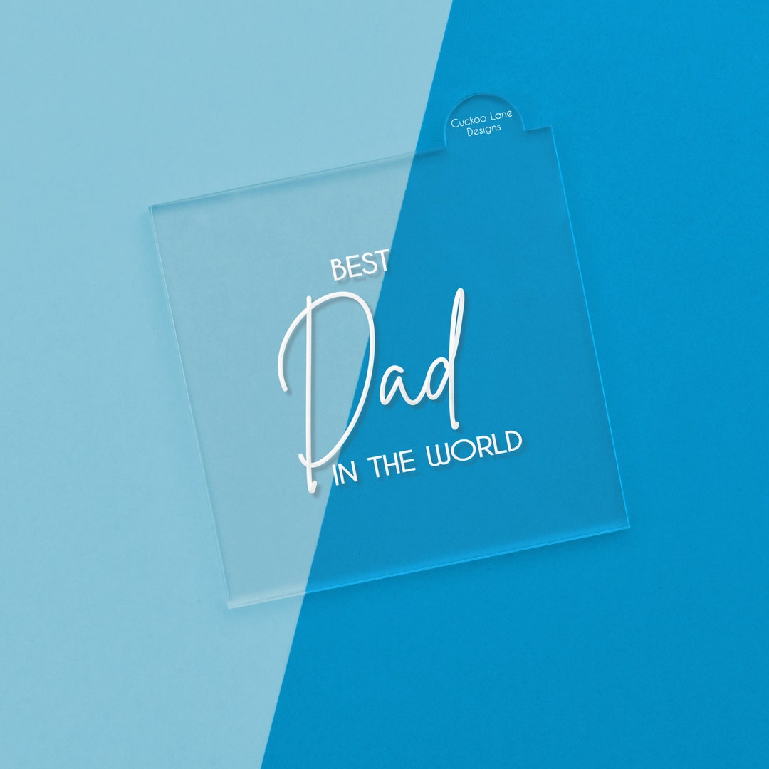 Best Dad in the World Embosser Stamp Father's Day Fondant - Etsy