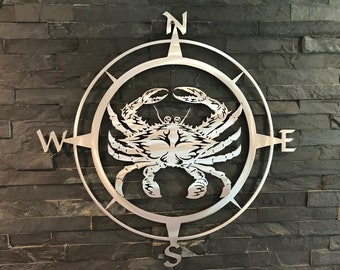 Compass With a Crab - Etsy