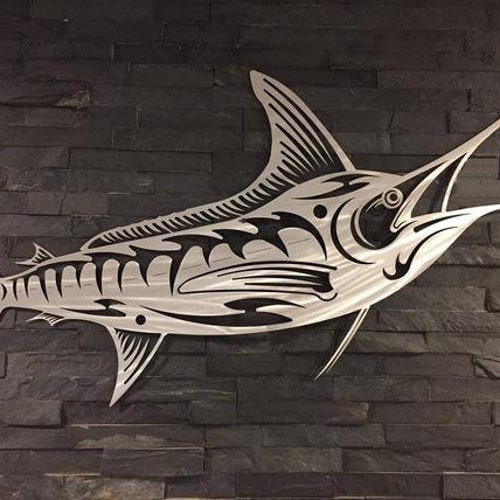 Swordfish Metal Wall Art Marlin Metal Wall Art Under the Sea - Etsy