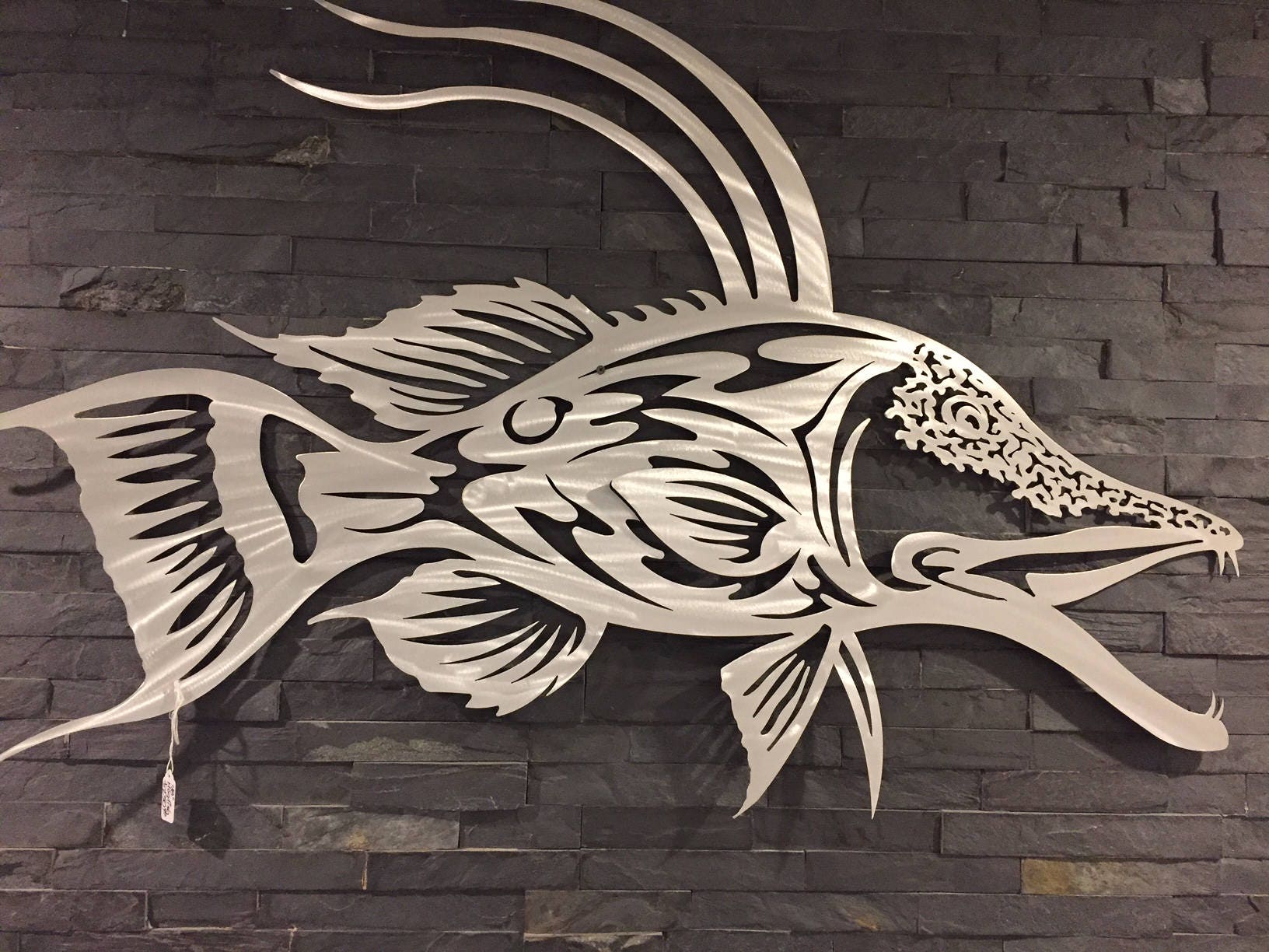 Home & Living Hog Fish fish metal wall art fish decor custom art work ...
