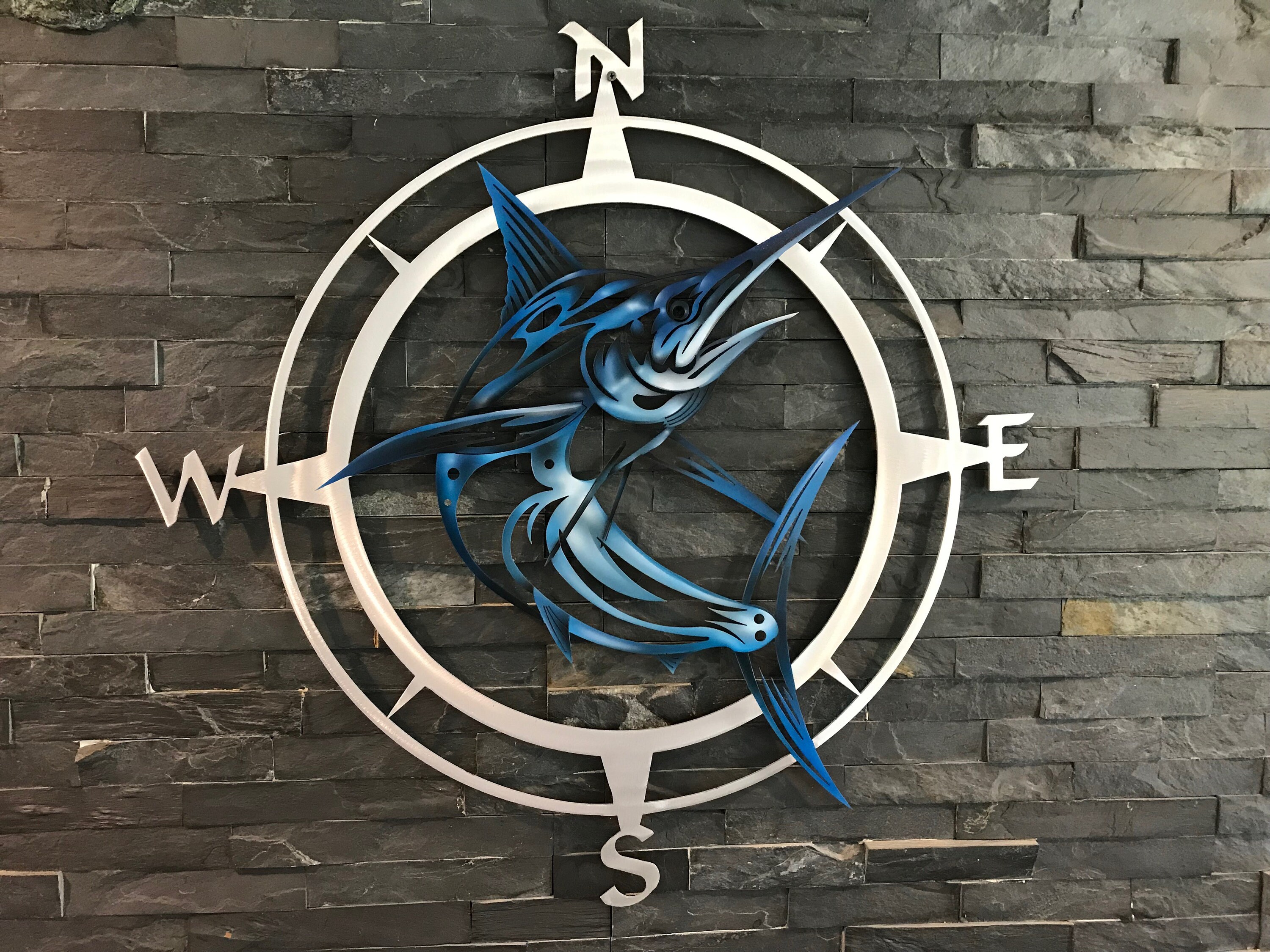Blue Marlin Compass - Etsy